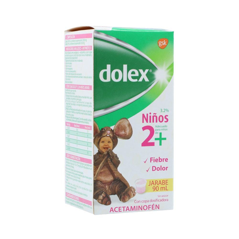 Dolex Niños 2+ Jarabe 3.2% Frasco X 90 mL