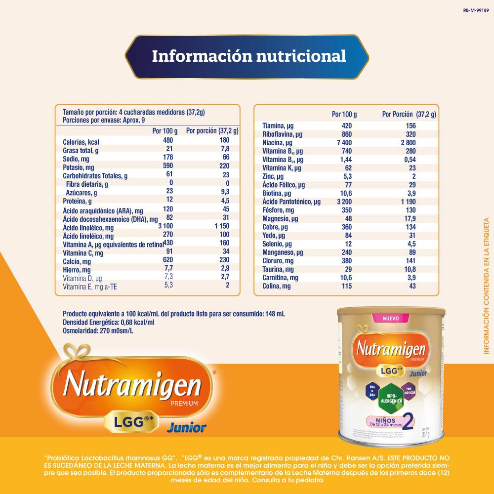 Nutramigen Premium Lgg Polvo Tarro X 357Gr