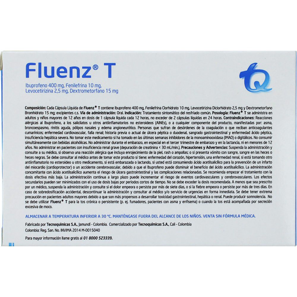 Fluenz T Caja X 7 Cápsulas Blandas