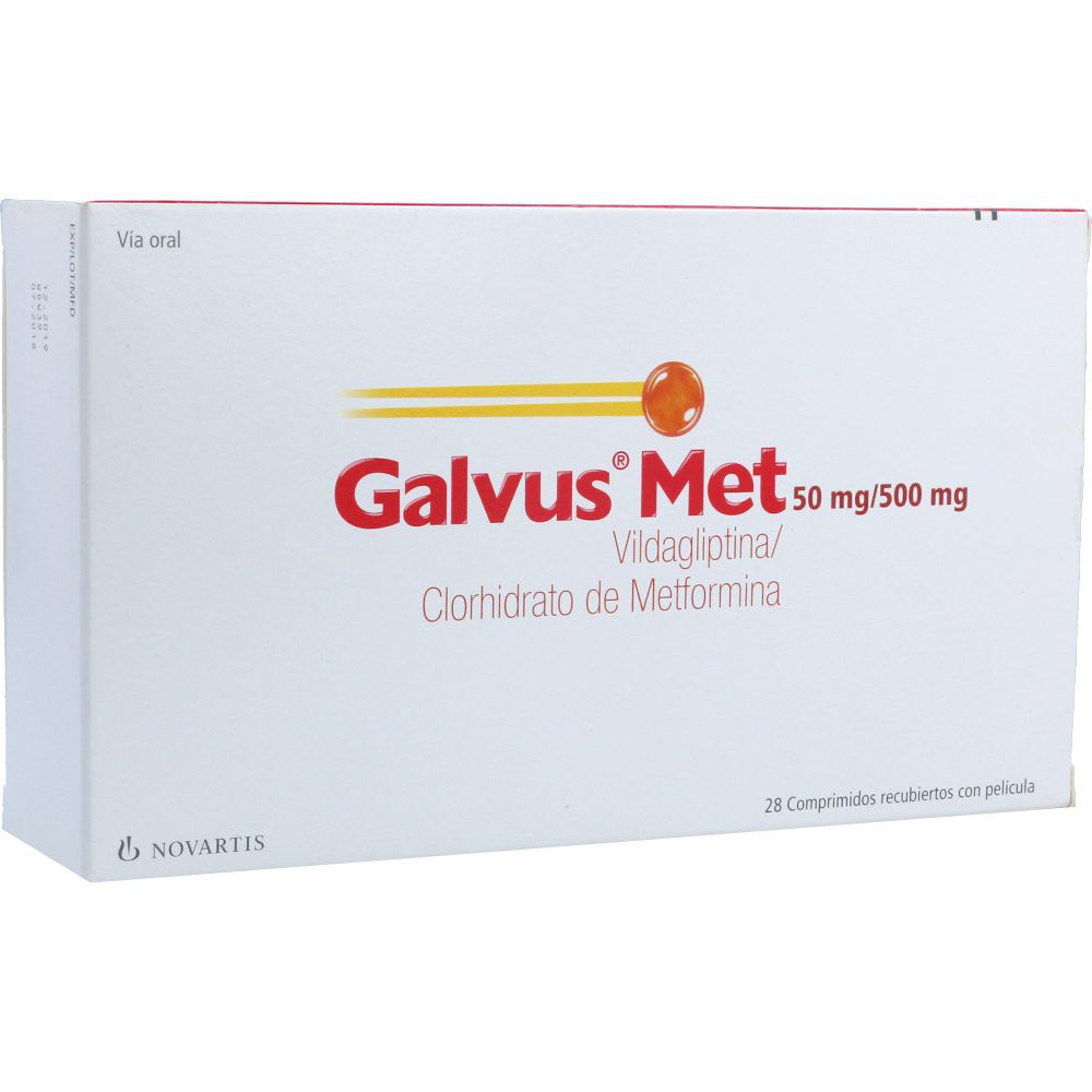 Galvus Met 50Mg/500Mg Caja X 28 Tabletas Recubiertas