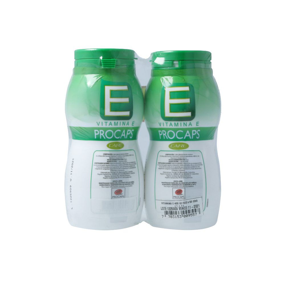 Vitamina E Procaps 400Ui Frasco X 50 Cápsula Pague 1 Lleve 2