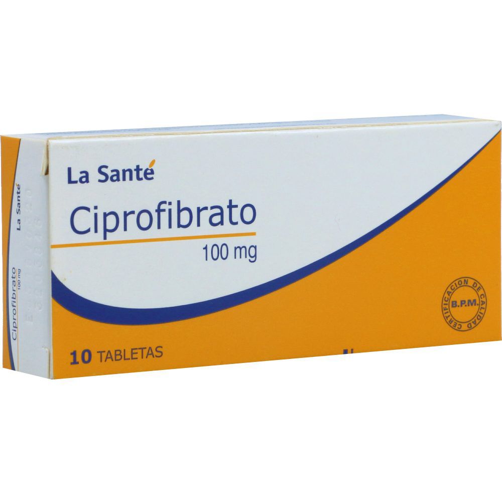 Ciprofibrato Lasante 100Mg Caja X 10 Tabletas
