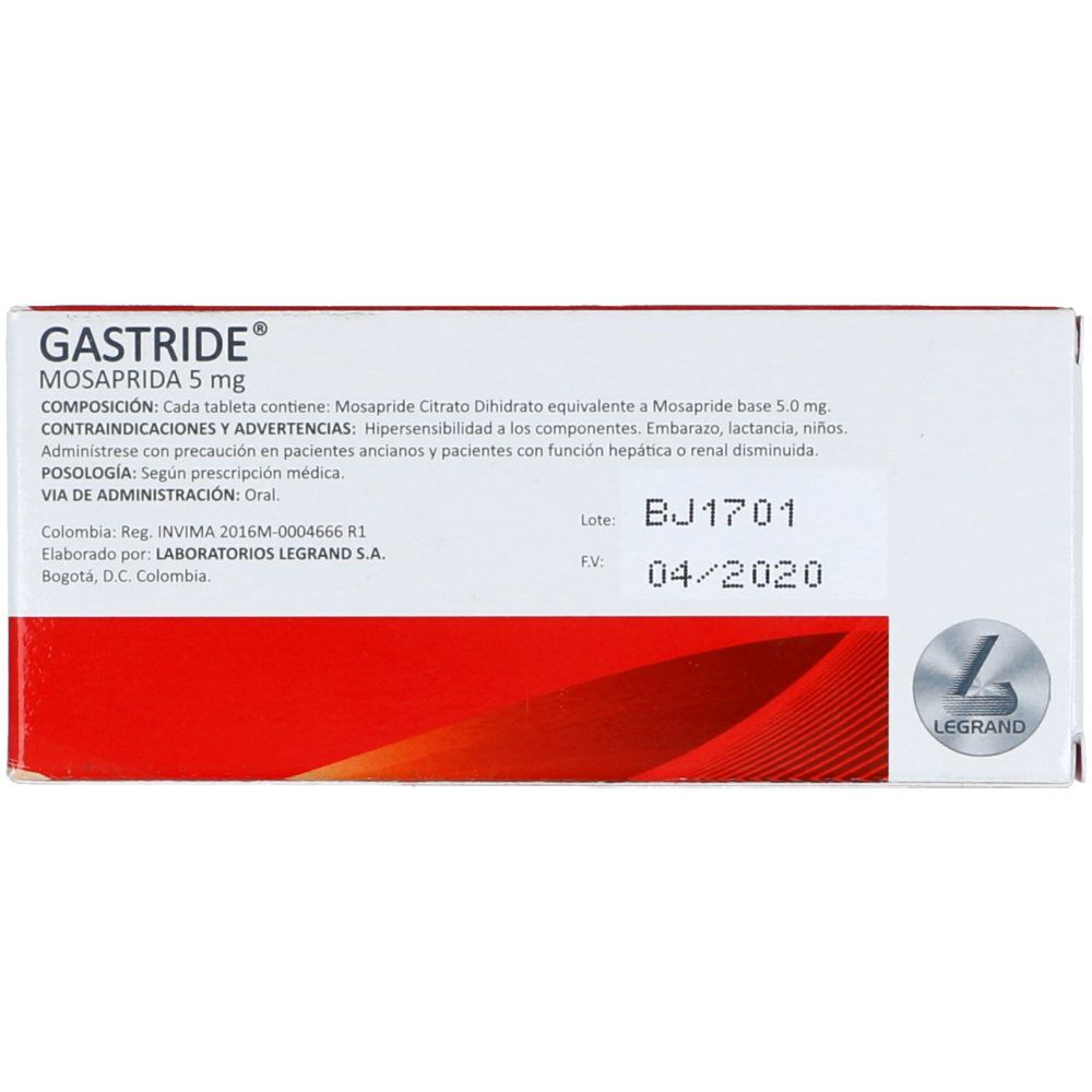 Gastride 5Mg Caja X 30 Tabletas