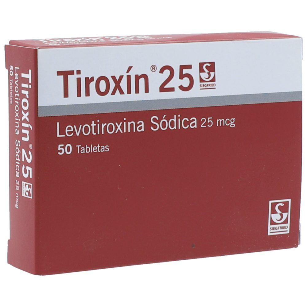 Tiroxin 25 Mcg Tabletas Caja X 50