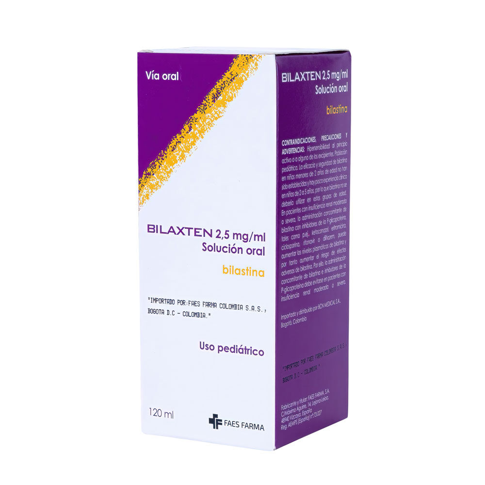 Bilaxten Jarabe 12.5 mg / 5 ml (0.25%) · 120 ml