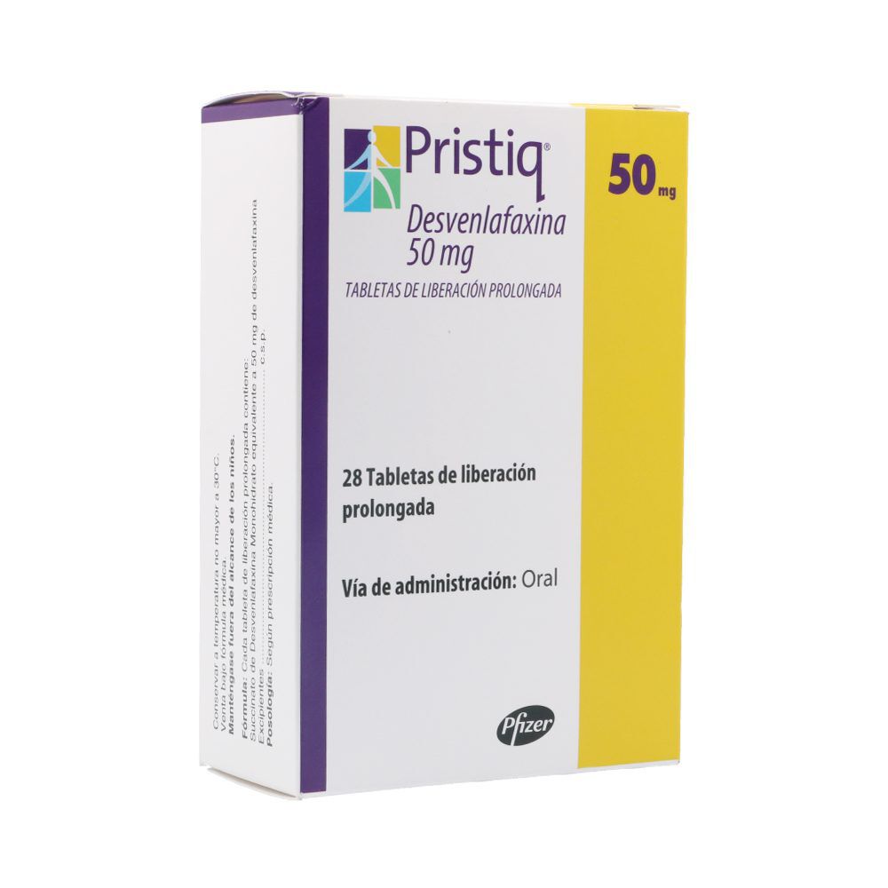 Pristiq Tabletas Liberación Prolongada Vía Oral 50Mg Caja X 28