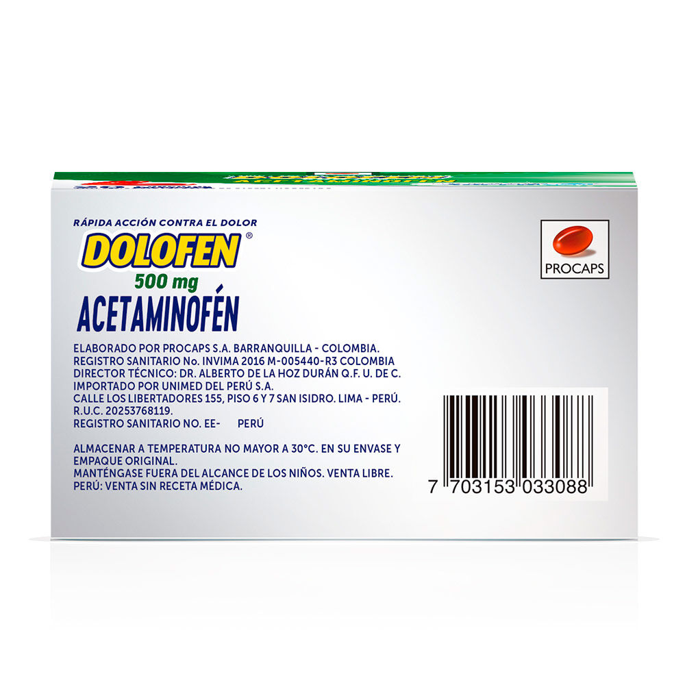 Dolofen 500Mg Cápsulas Blandas Caja X 20