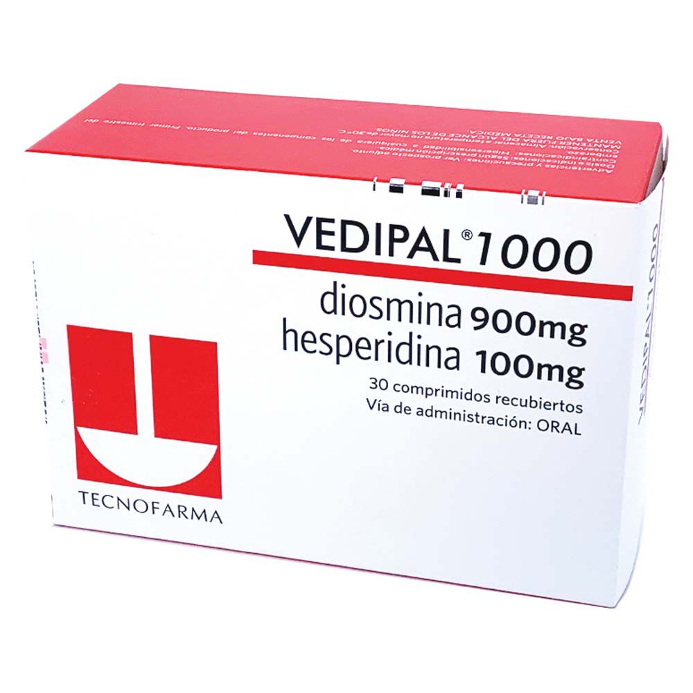 Vedipal 1000 (900+100)Mg Tableta Reccubierta Caja X 30