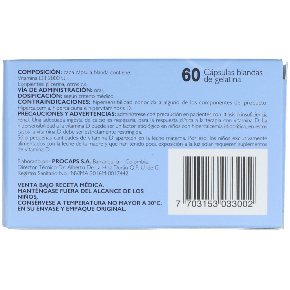 Deferol 2000 UI Caja X 60 Capsulas Blandas