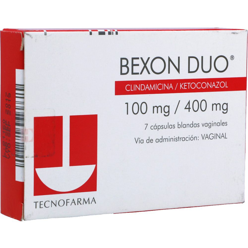 Bexon Duo Cápsulas Blandas Vaginales 100Mg+400Mg Caja X 7