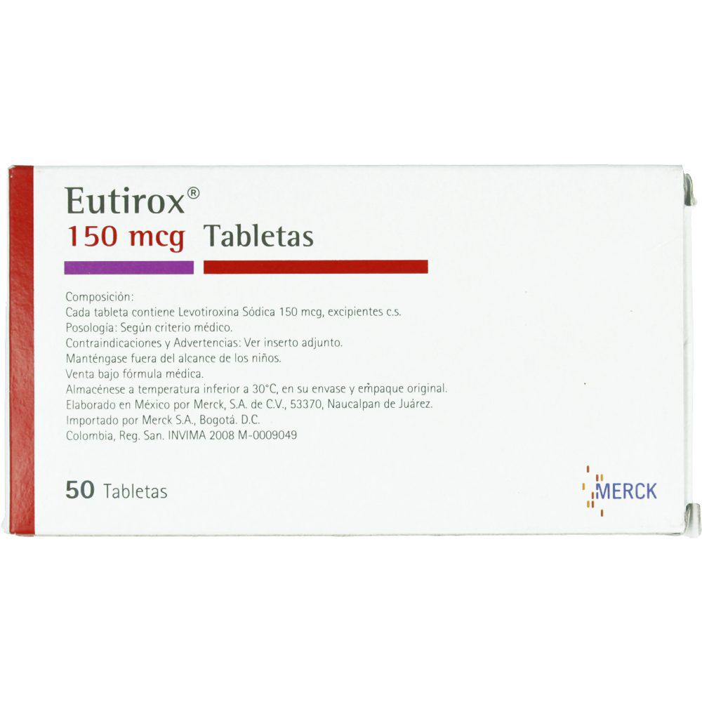 Eutirox 150Mcg Caja X 50 Tabletas