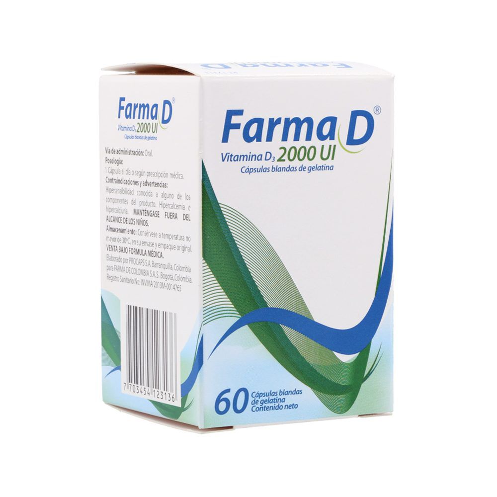 Farma D 2000Ui Cápsula Blanda Frasco X 60