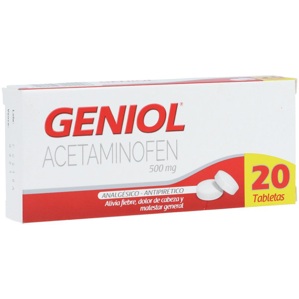 Geniol Tabletas 500Mg Caja X 20
