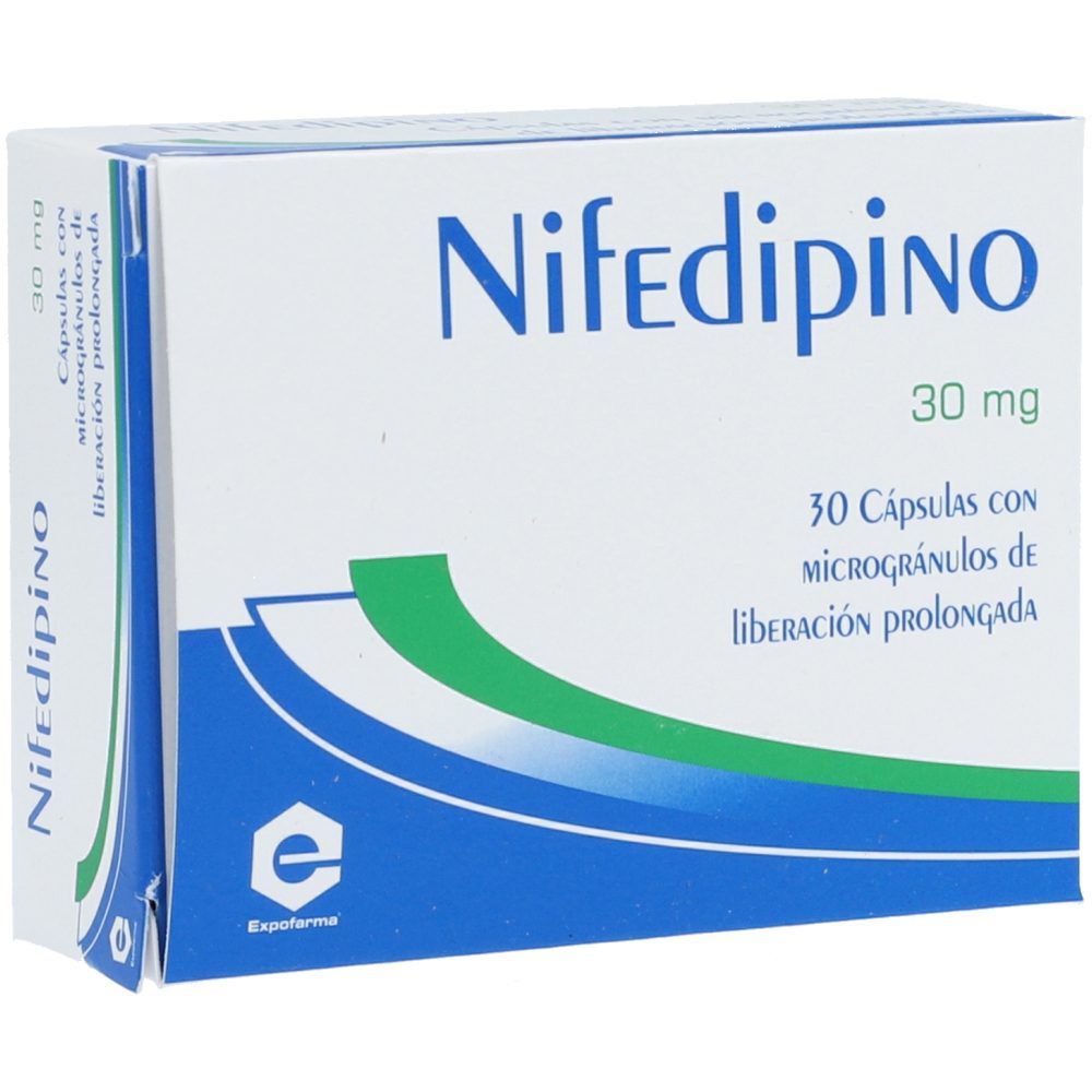 Nifedipino Cápsulas Con Microgránulos Liberación Prolongada 30Mg Caja X 30