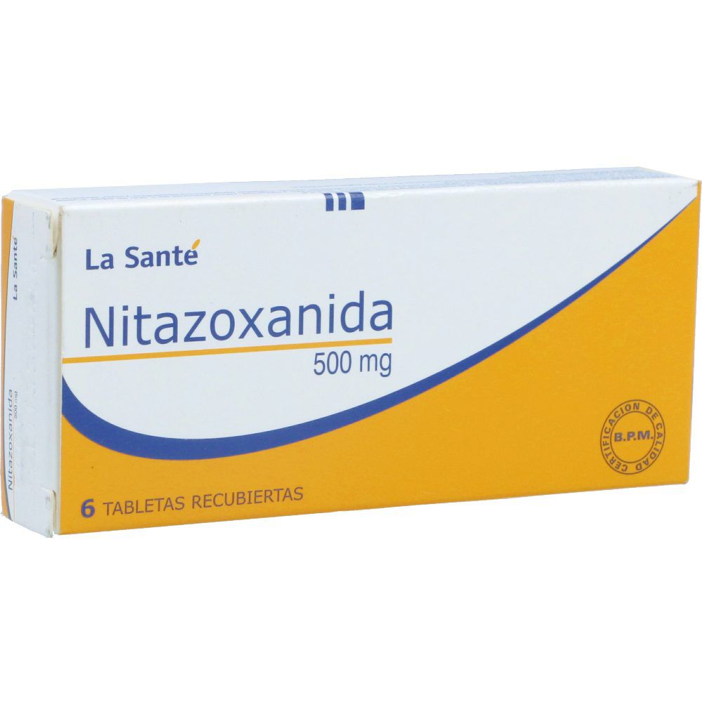Nitazoxanida 500mg Caja X 6 Tabletas Recubiertas