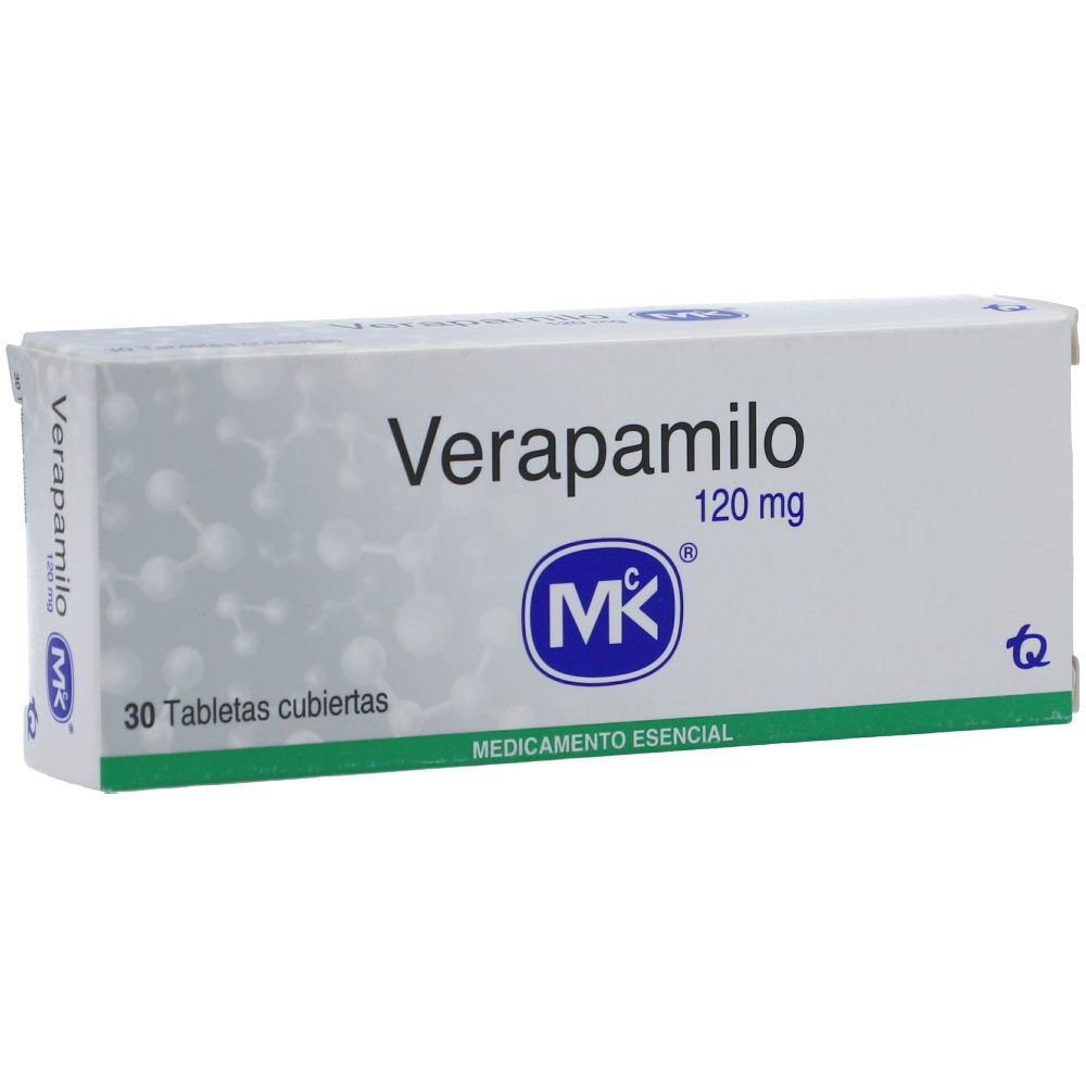Verapamilo 120Mg TabletasRecubiertas Caja X 30 Mk