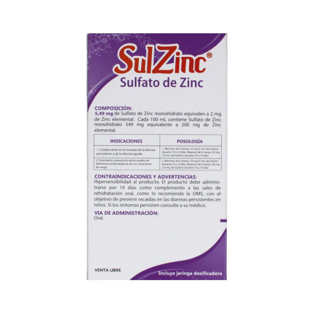Sulzinc Solución Oral 2Mg/mL Frasco X 80mL