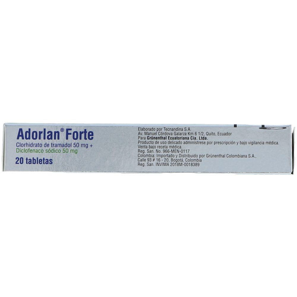 Adorlan Forte Tabletas (50+50)Mg Caja X 20