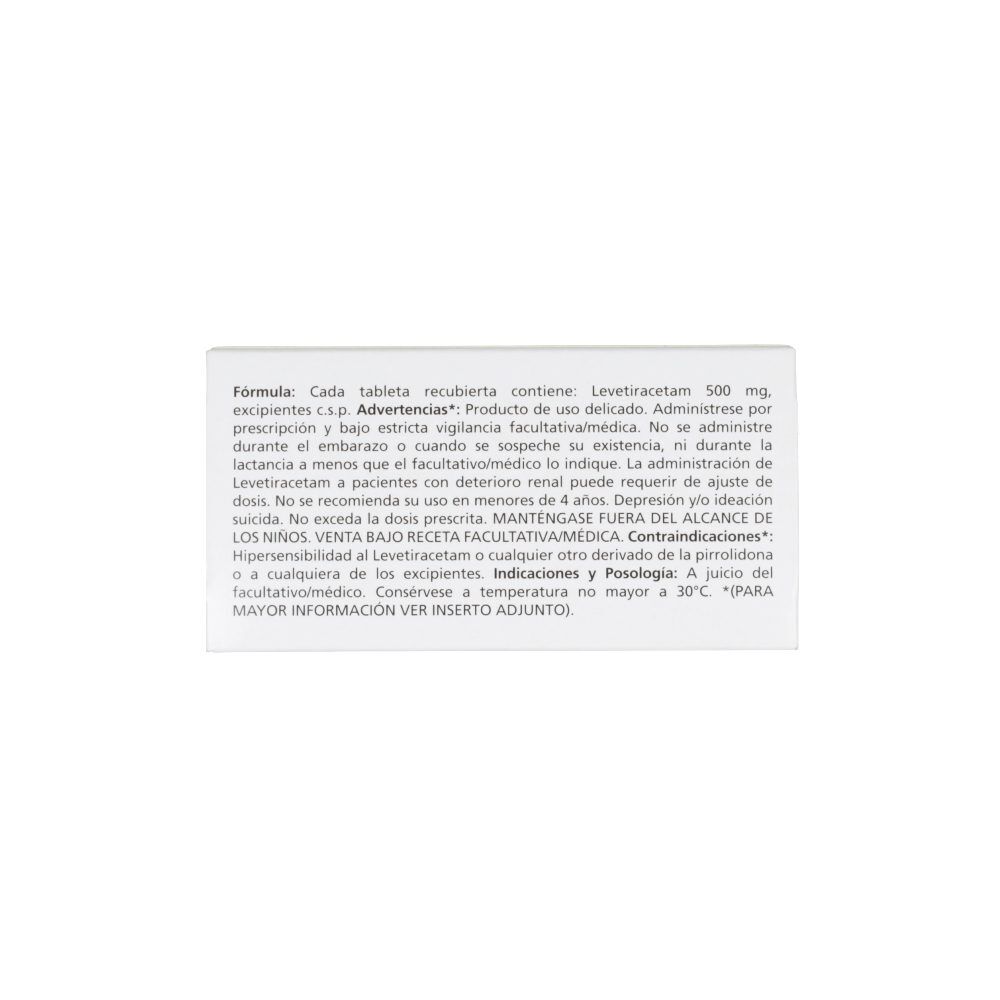 Keppra 500Mg Caja X 30 Tabletas