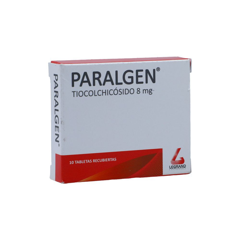Paralgen 8 mg · 10 Tabletas Recubiertas