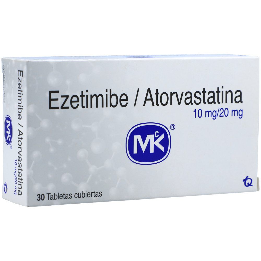 Atorvastatina+Ezetimibe Mk (20+10)Mg Caja X 30 Tabletas Recubiertas