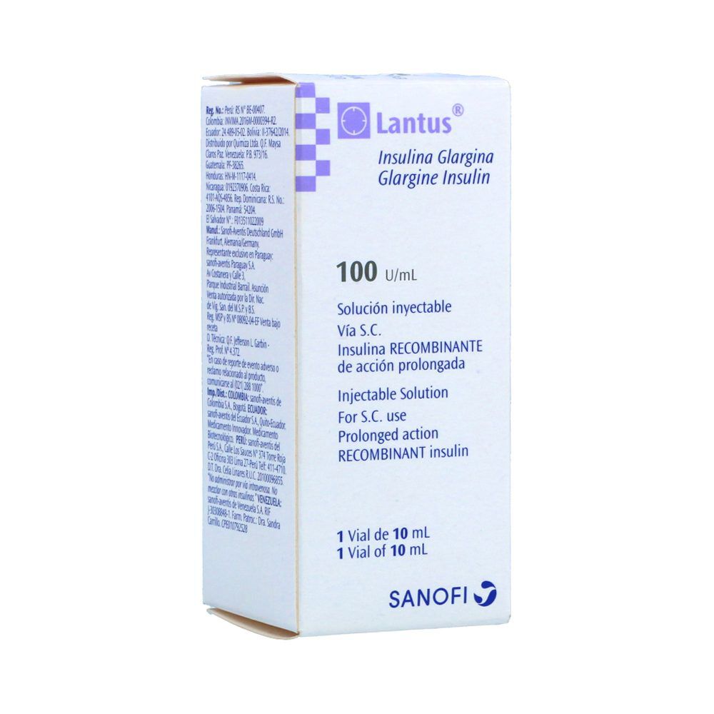 Lantus 100Ui/mL Solución Inyectable Vial X 10 mL