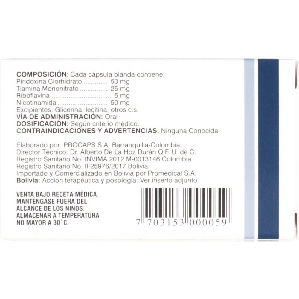 B Vit Procaps Caja X 50 Cápsulas Blandas