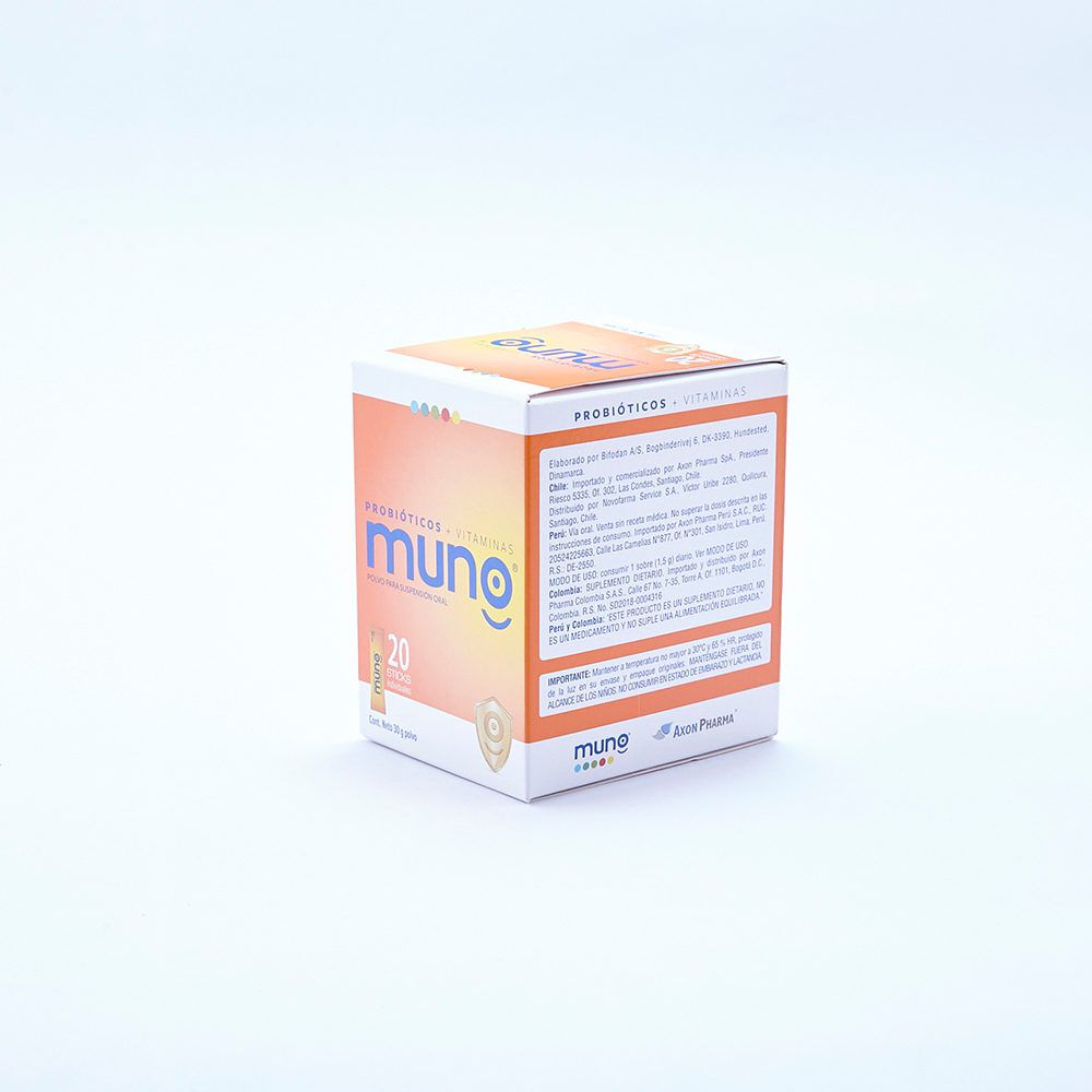 Muno Polvo Suspensión Oral Caja X 20 Sobre X 1.5Gr Probioticos+Vitaminas