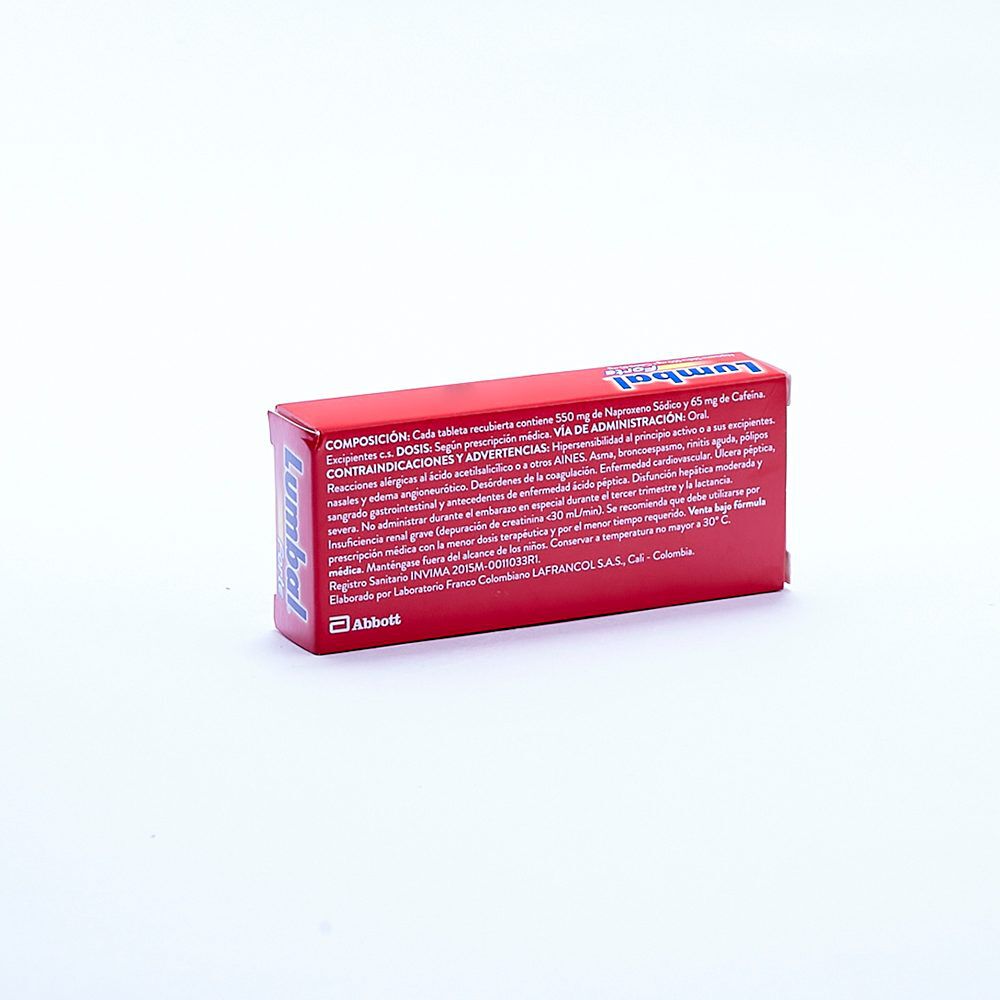 Lumbal Forte (65+550)Mg Tableta Reccubierta Caja X 6
