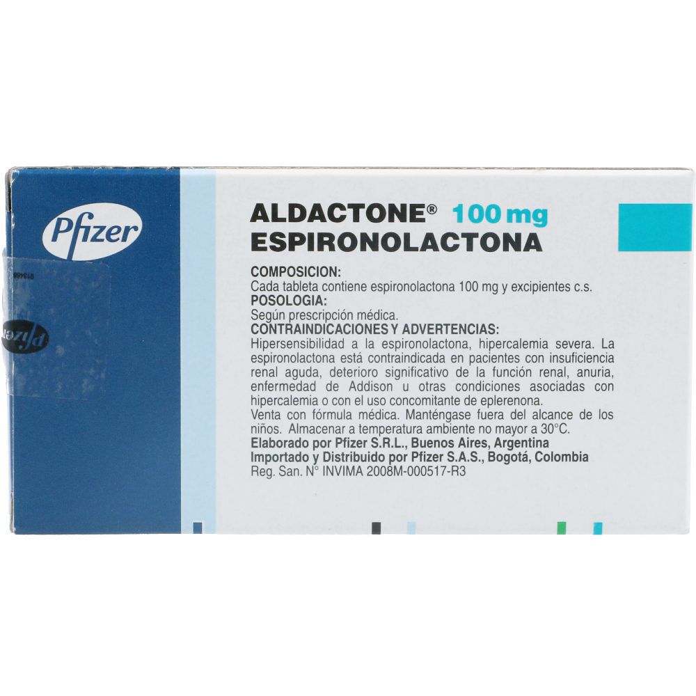 Aldactone 100Mg Caja X 30 Tabletas