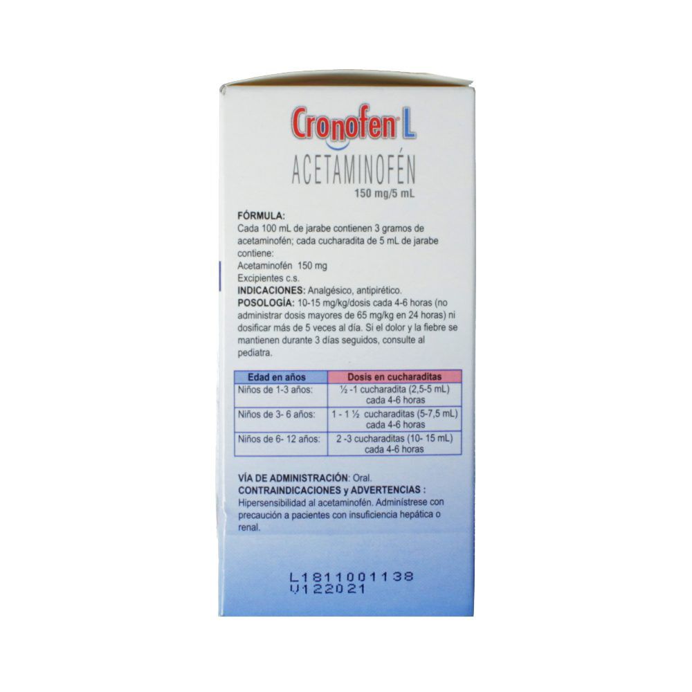 Cronofen L 150Mg/5mL(3%) Jarabe Frasco X 100 mL