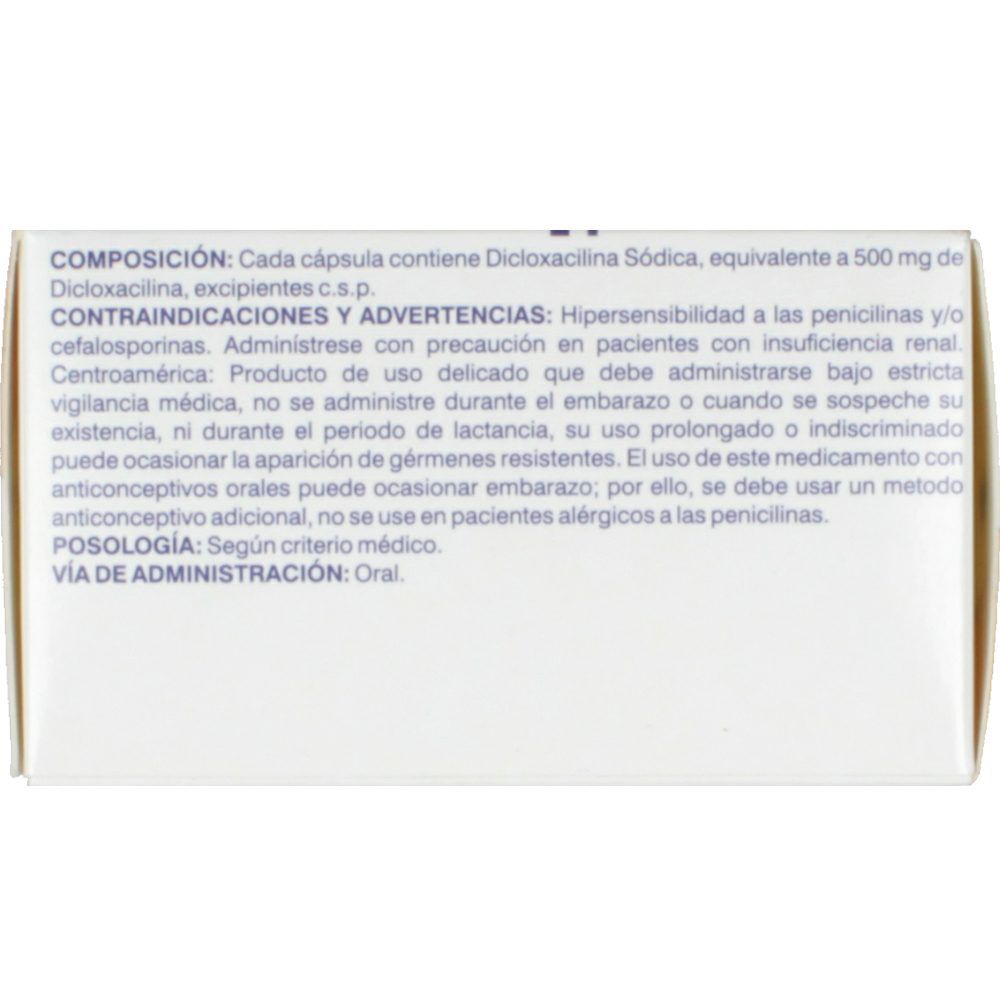 Dicloxacilina 500Mg Blister X 10 Cápsulas La Santé