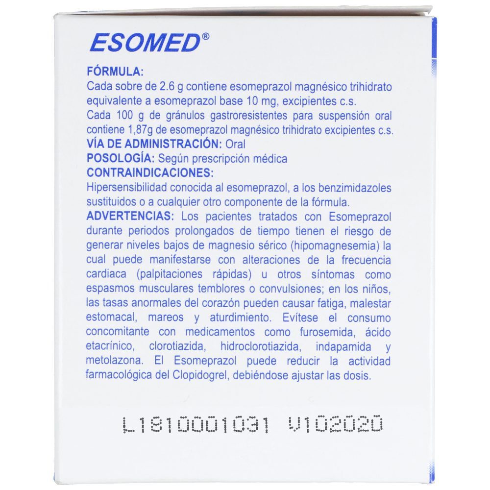 Esomed Sobres Granulados Sabor a Naranja 10Mg Caja X 28