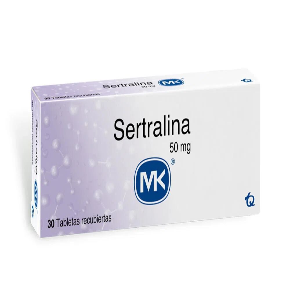 Sertralina 50 mg · 30 Tabletas Recubiertas