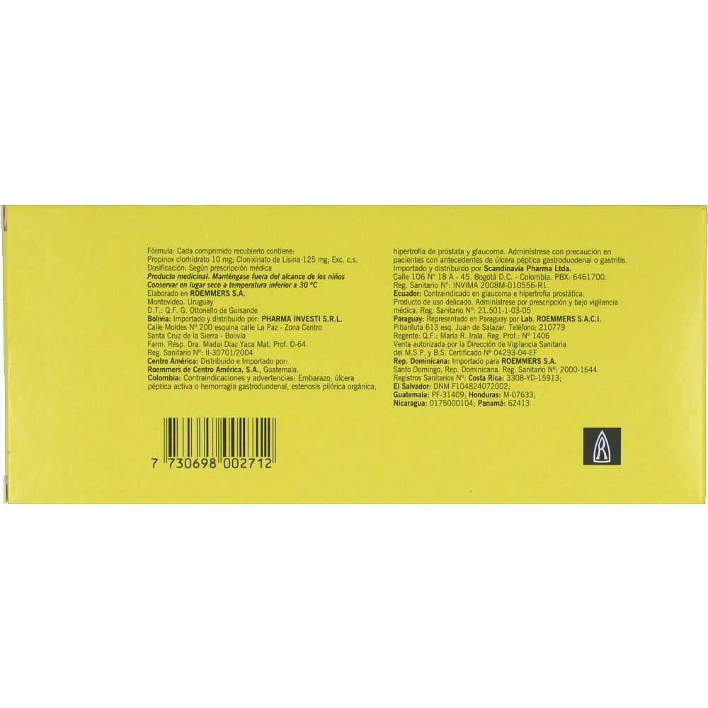 Sertal Compuesto Tabletas Recubiertas Caja X 10