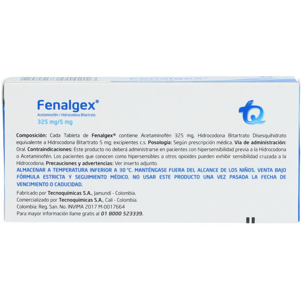Fenalgex Caja X 30 Tabletas