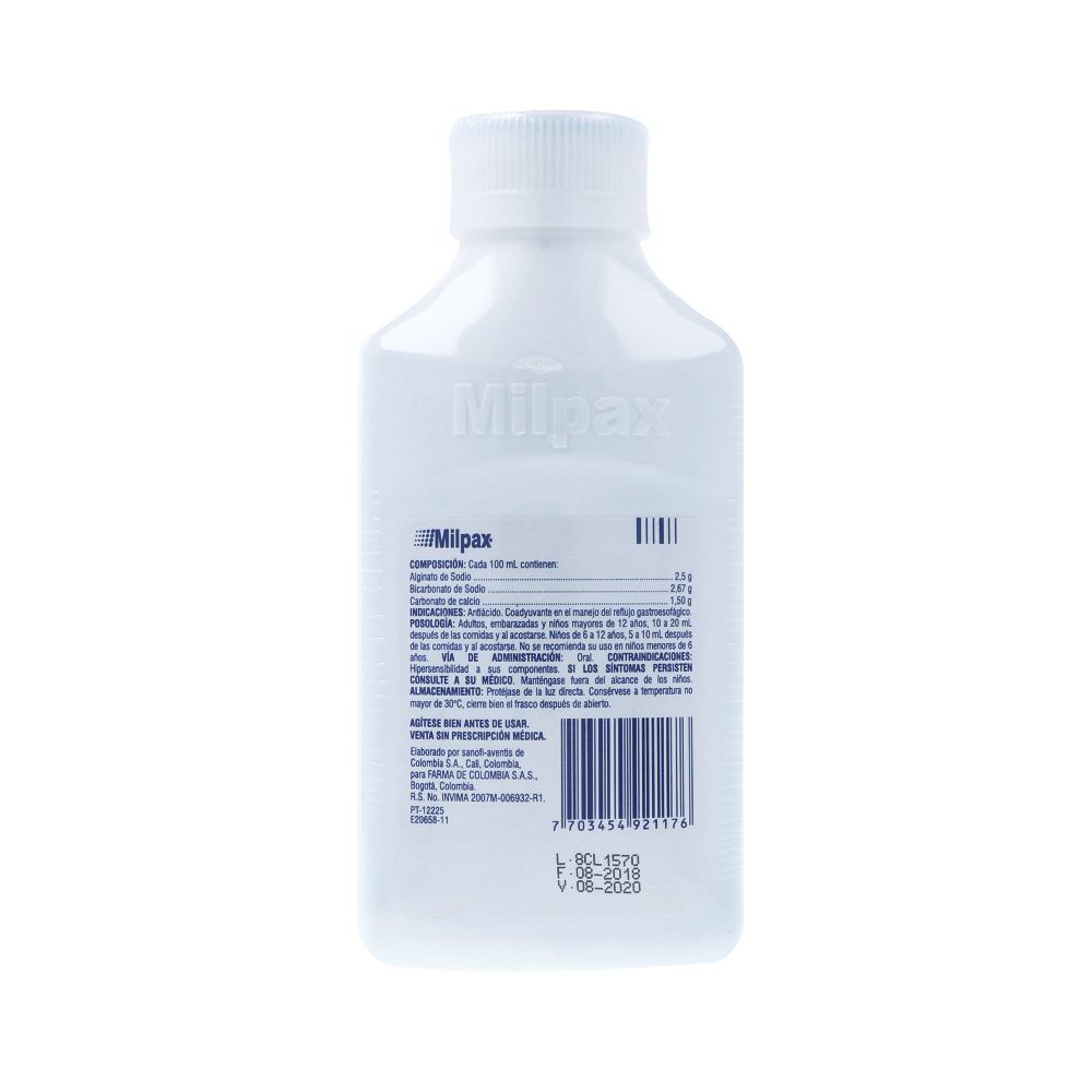 Milpax Suspensión Oral Frasco X 360mL Menta