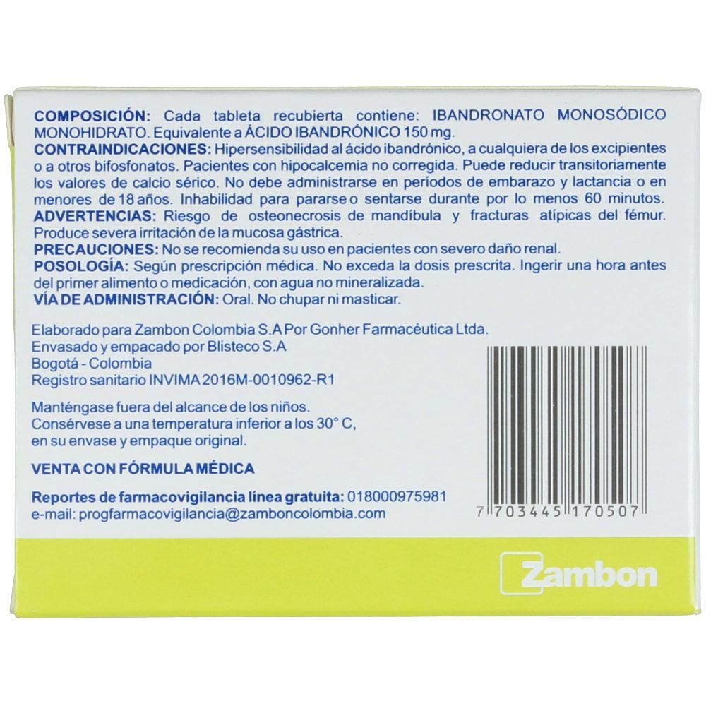 Meliba 150Mg Caja X 1 Tableta Recubiertas