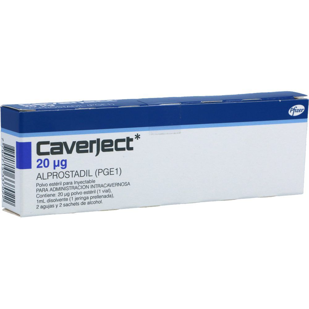 Caverject Polvo Inyectable Vial 20 mcg