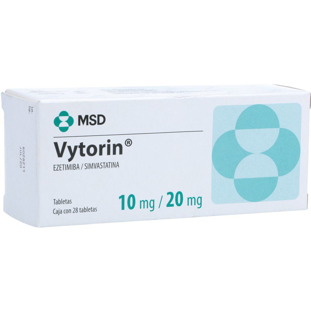Vytorin Tabletas 10Mg+20Mg Caja X 28
