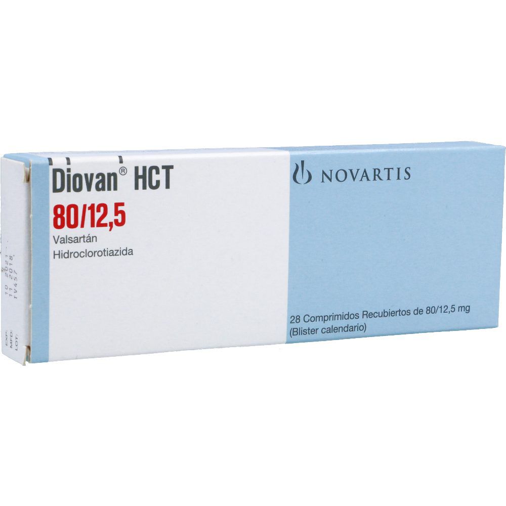 Diovan HCT 80 mg +12.5 mg · 28 Tabletas