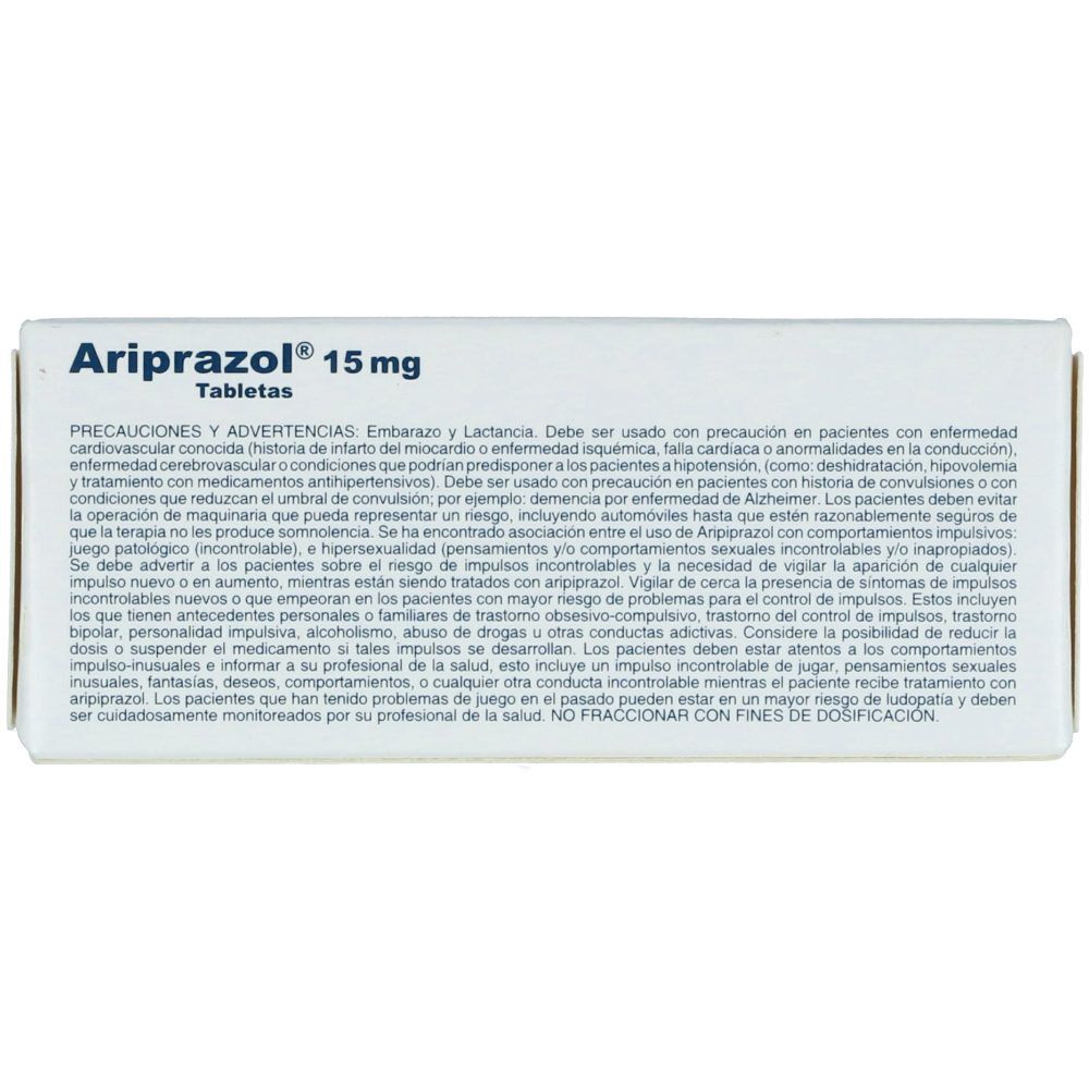 Ariprazol 15Mg Caja X 30 Tabletas