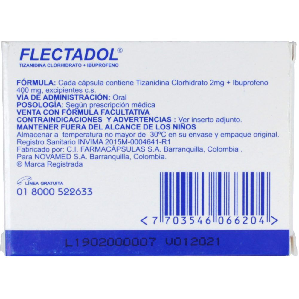 Flectadol Cápsulas Caja X 20