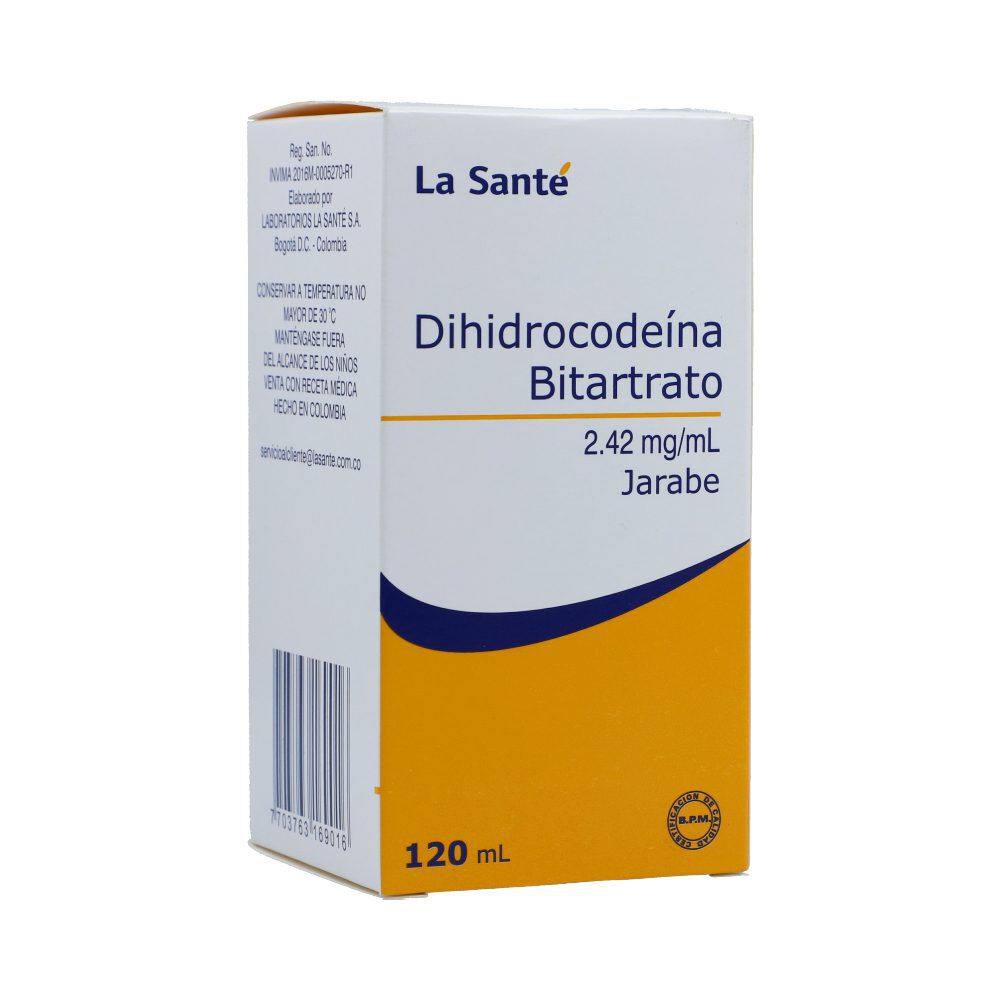 Dihidrocodeína Bitartrato Jarabe 2.42 mg/ml