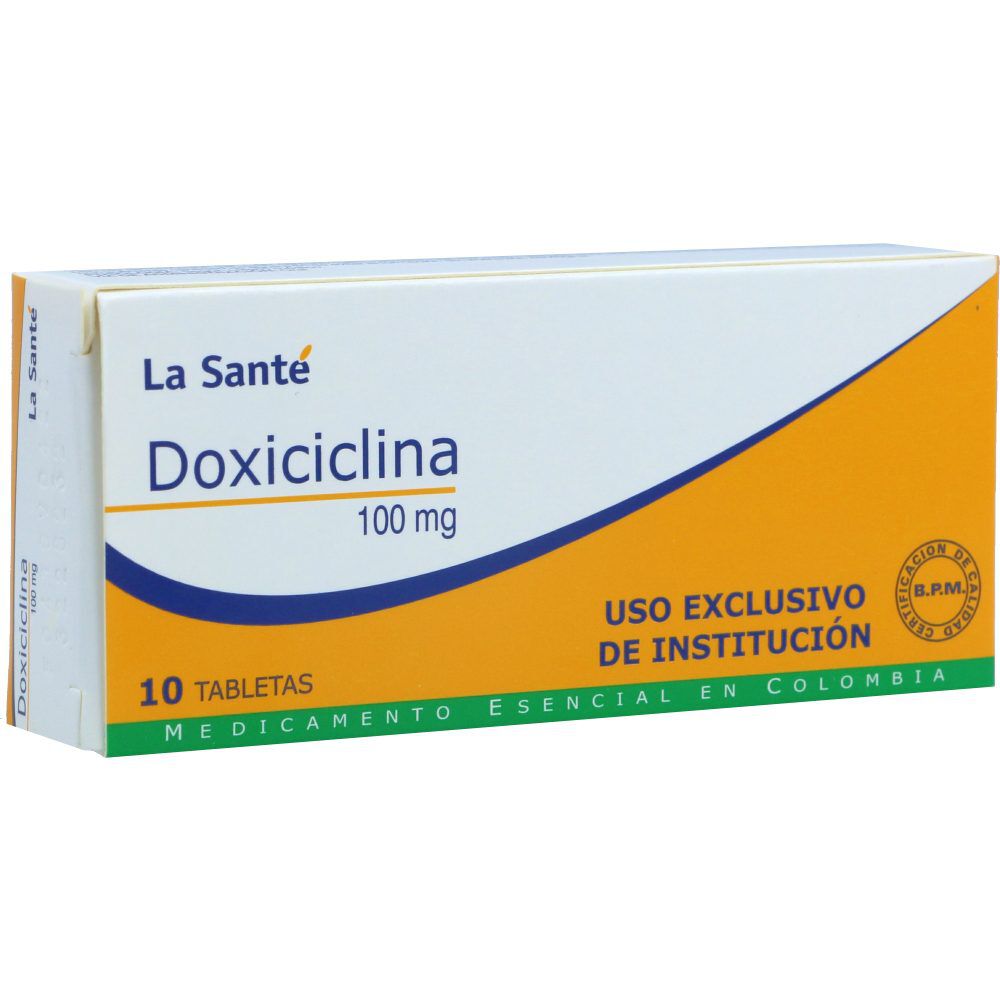 Doxiciclina 100Mg Tableta Caja X 10