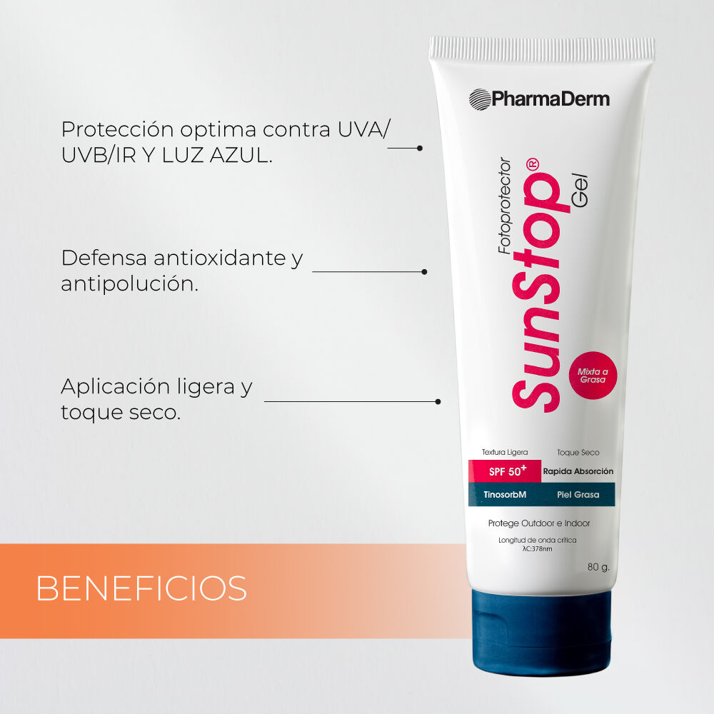 Gel Sunstop Antiedad Spf 45 Tubo X 80 Gr
