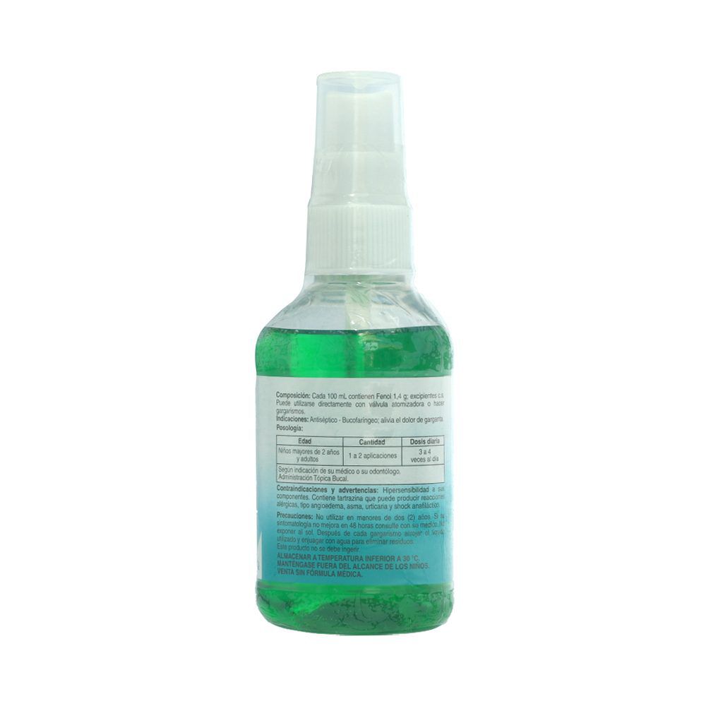 Noraver Garganta Solución Bucal Spray Sabor a Menta X 120 mL