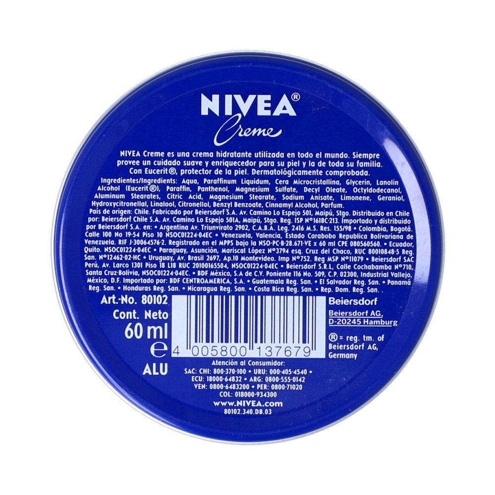 Crema Hidratante Nivea Frasco X 60Ml
