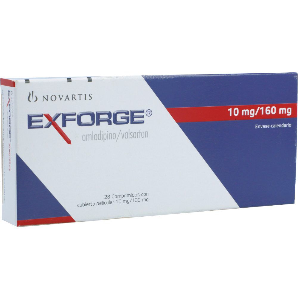 Exforge Tabletas con Cubierta Pelicular 10Mg+160Mg Caja X 28