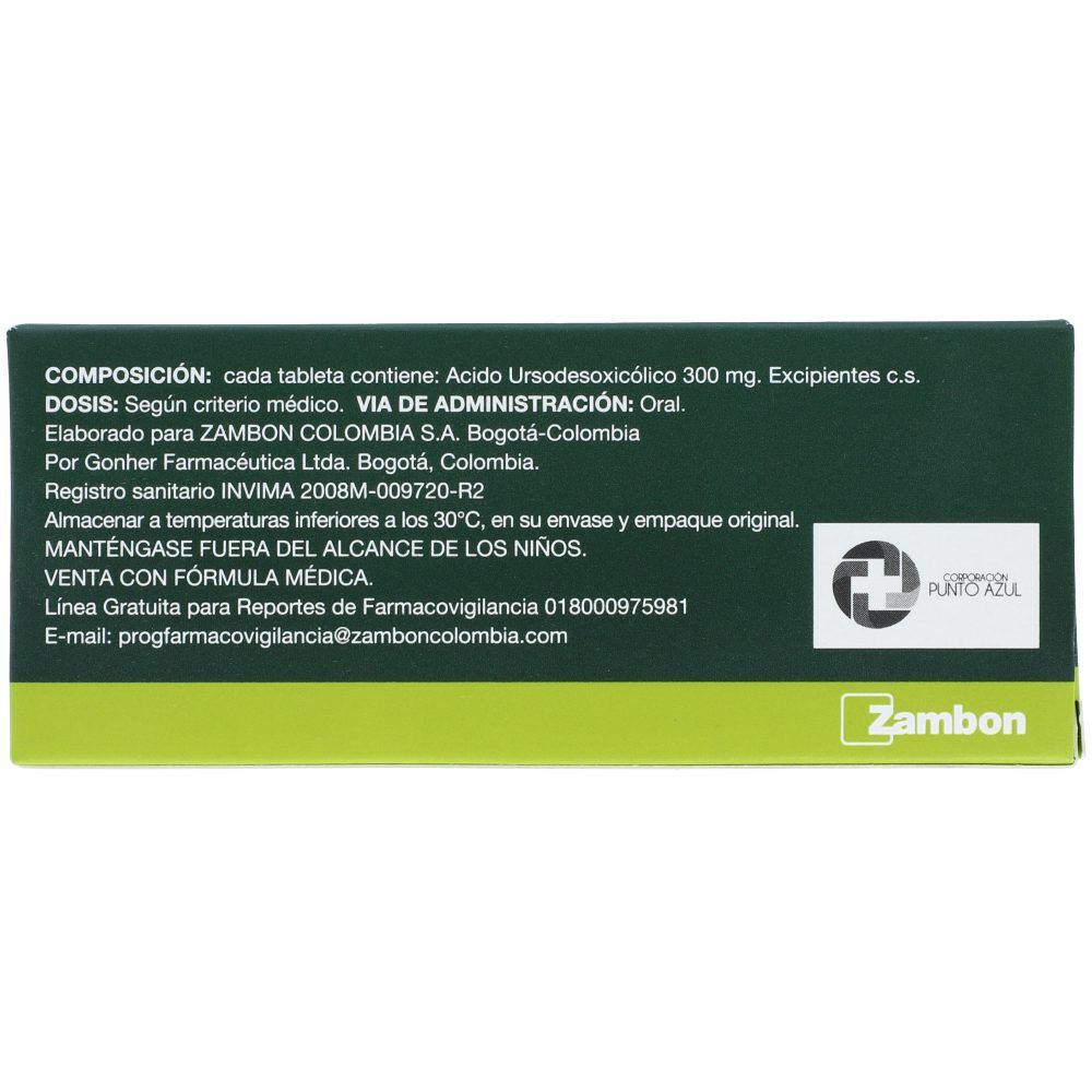 Ursacol 300Mg Tableta Caja X20